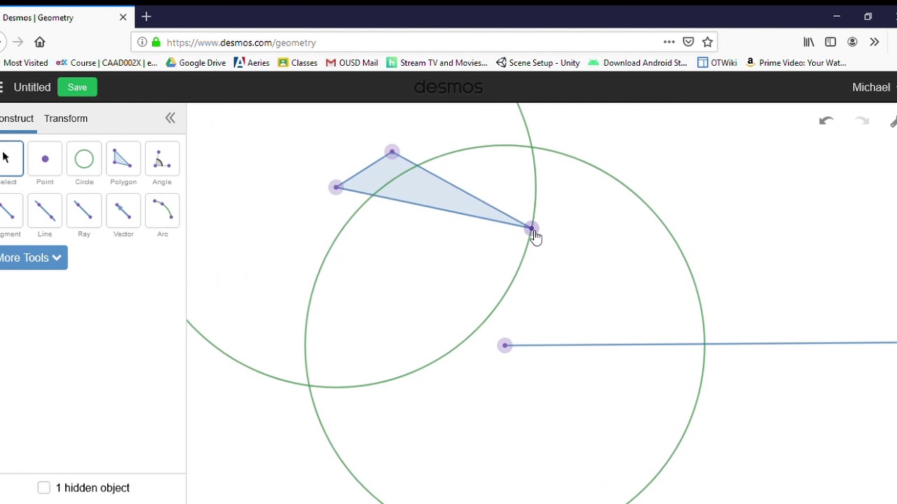 Desmos Geometry Inscribing Triangle Copying Triangle Youtube