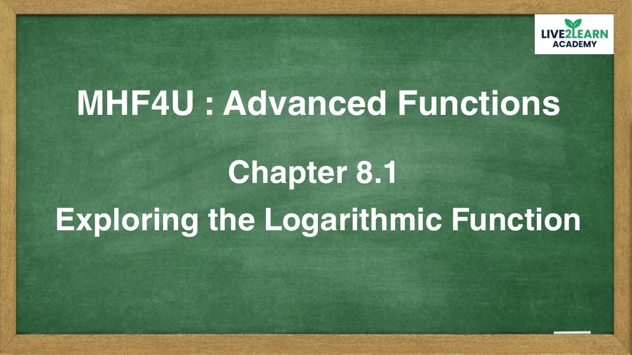 8 1 Exploring The Logarithmic Function Grade 12 Advanced Functions