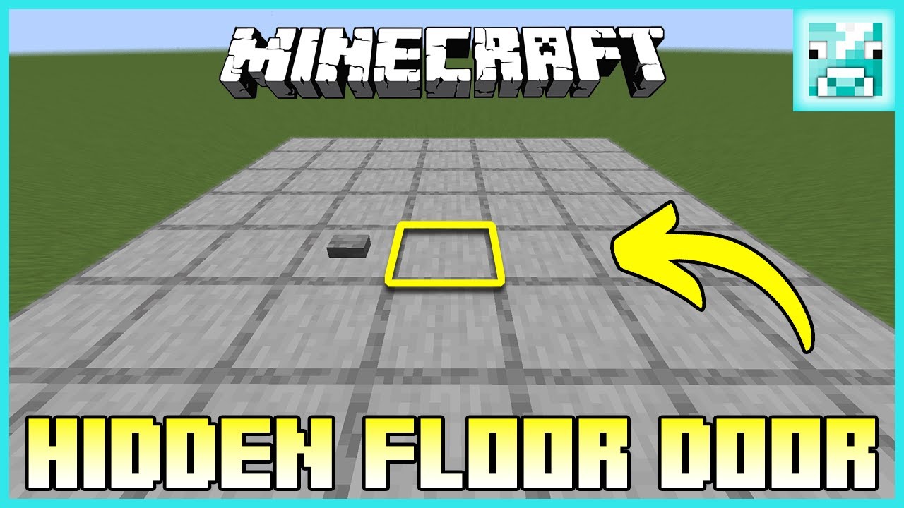 Minecraft Hidden Floor Piston Door Tutorial 1 Block Youtube