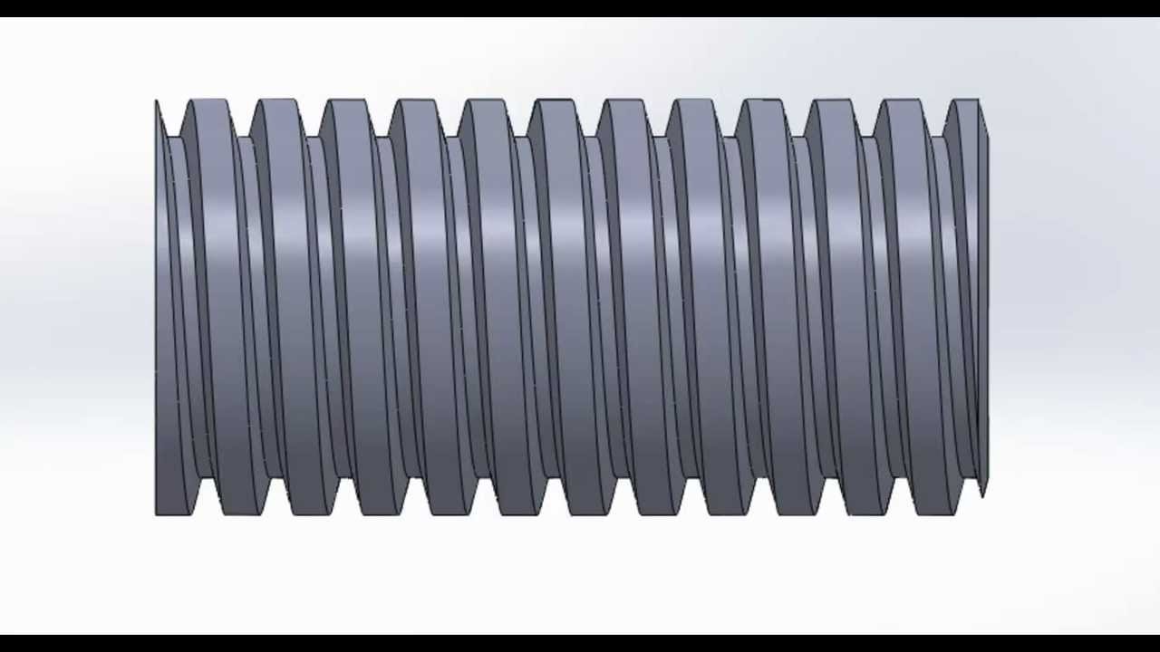 Dibujo De Un Tornillo De Rosca Acme 3d En Solidworks Youtube