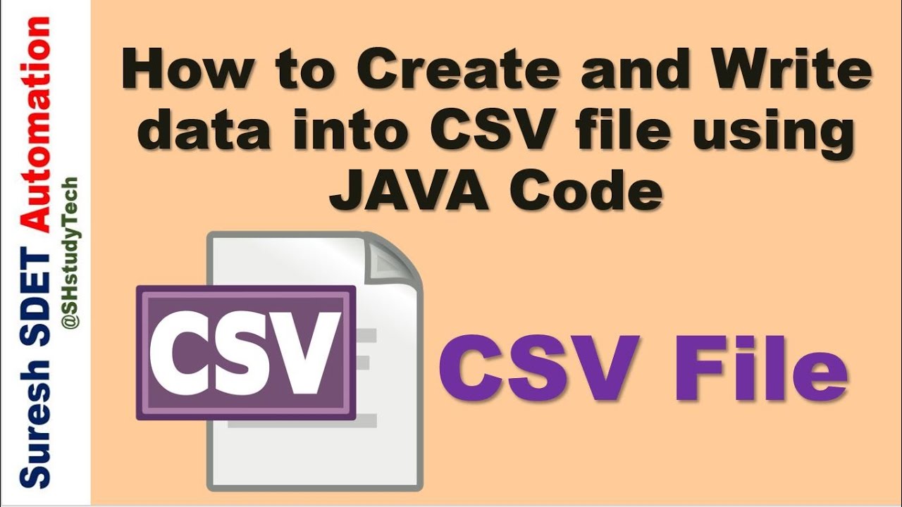 How To Create And Write Data Into Csv File Using Java Code Youtube
