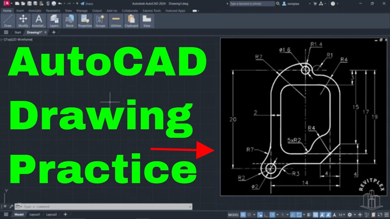 Drawing 25 Autocad Drawing Practice Youtube