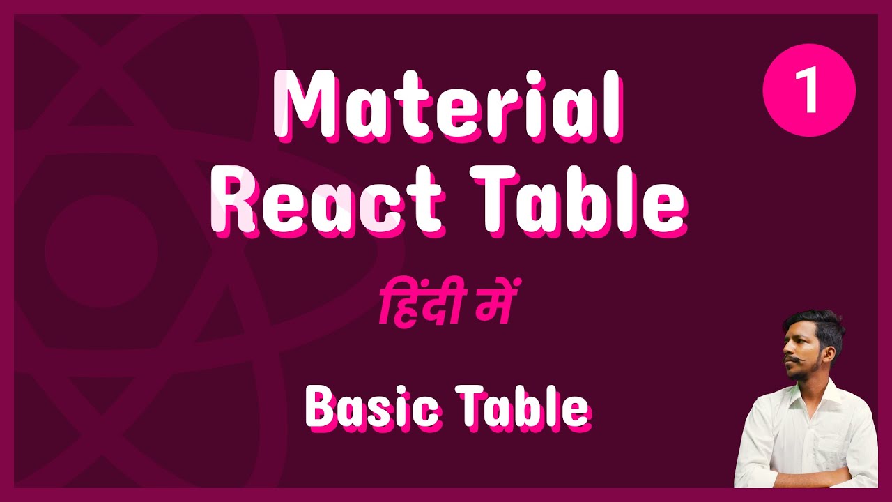 Material React Table Basic Table 1 Youtube