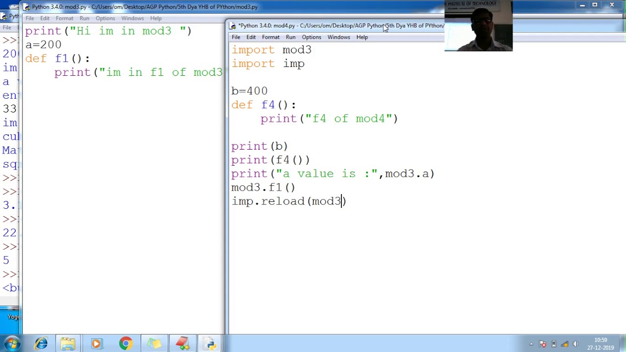 122 Python Module Reloading Python Programming Tutorial For Beginner To