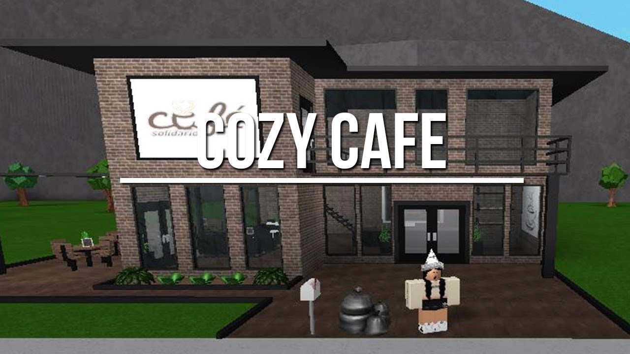 House Build Cafe Roblox Bloxburg No Decorating Youtube