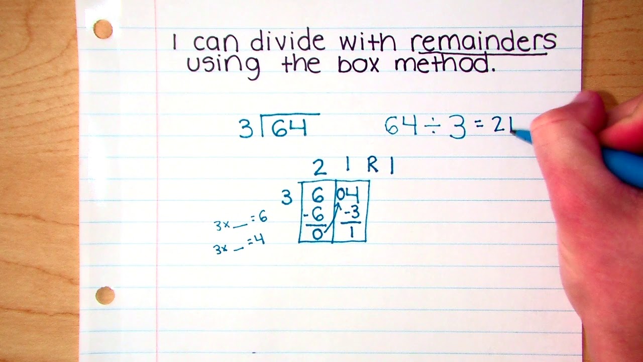 Video 1 Box Method Division Youtube