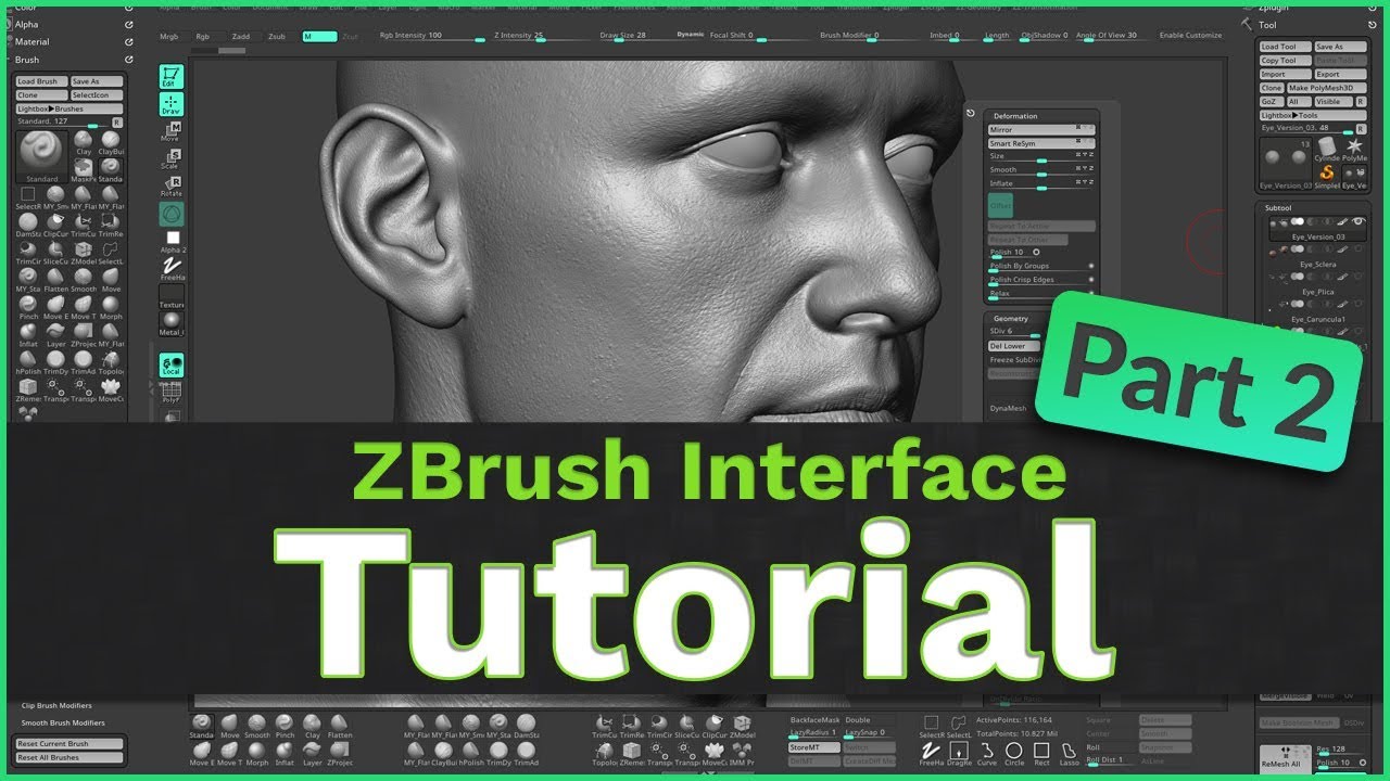 Zbrush User Interface Tutorial Part 2 Youtube