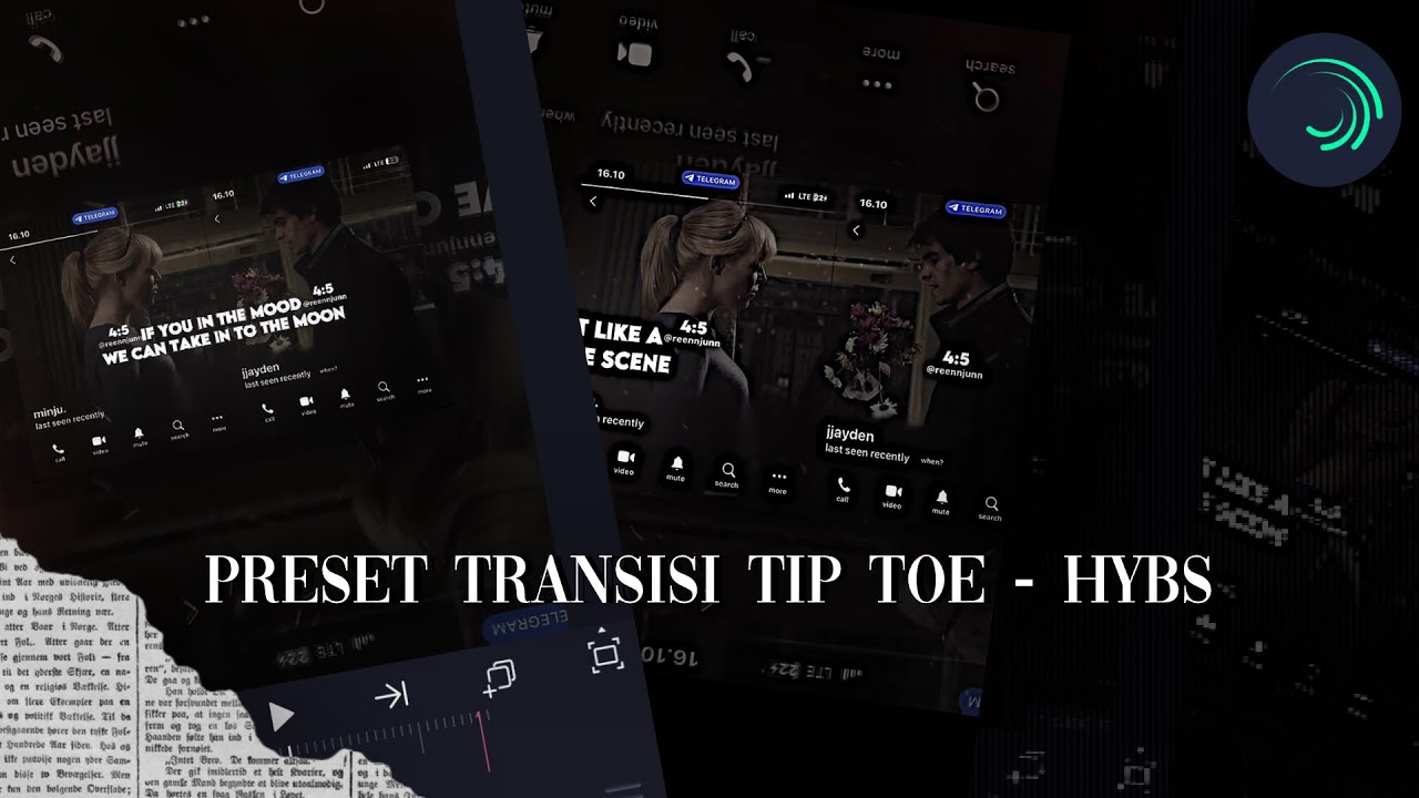 Preset Transisi Tip Toe Hybs Alight Motion Youtube