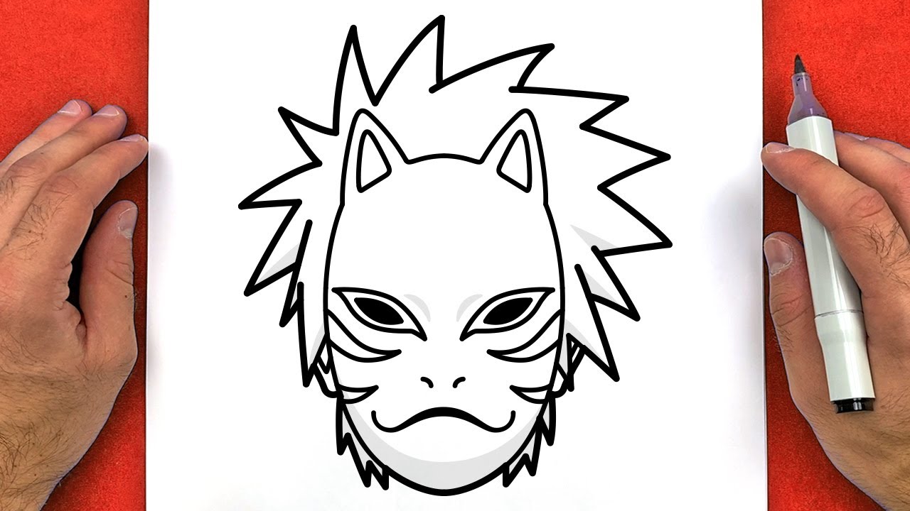 Easy Anime Drawing How To Draw Kakashi Anbu Mask Step By Step How To Draw Kakashi The Ninja