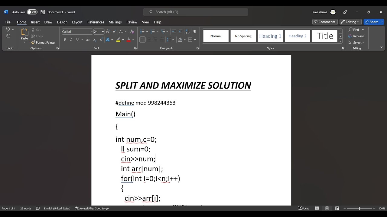 Split And Maximize Codechef Solution Youtube