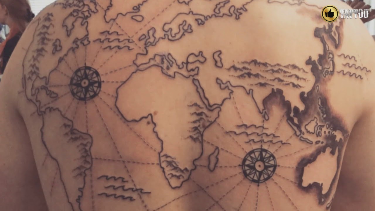 Best Map Tattoo Design Idea Youtube