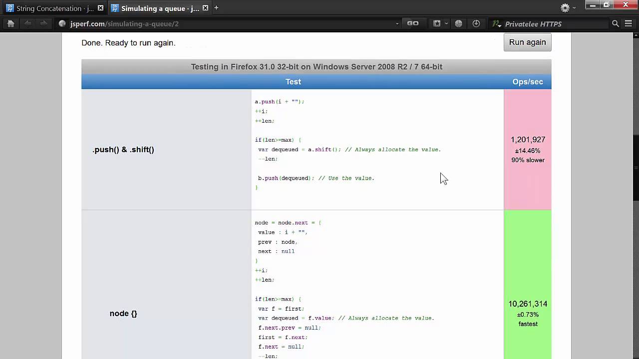Javascript Performance Array Versus Linkedlist Youtube