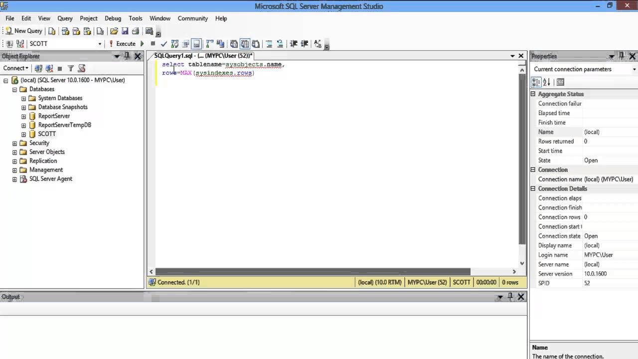 Counting Database Records In Sql Server Youtube