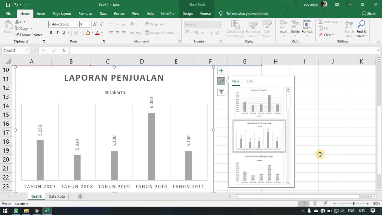 Tutorial Excel Chart Youtube