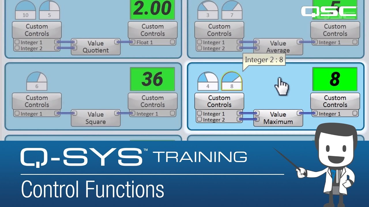 Q Sys Control Training Control Functions Youtube