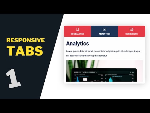 How To Design Responsive Tabs Using Html Css Javascript Part 1