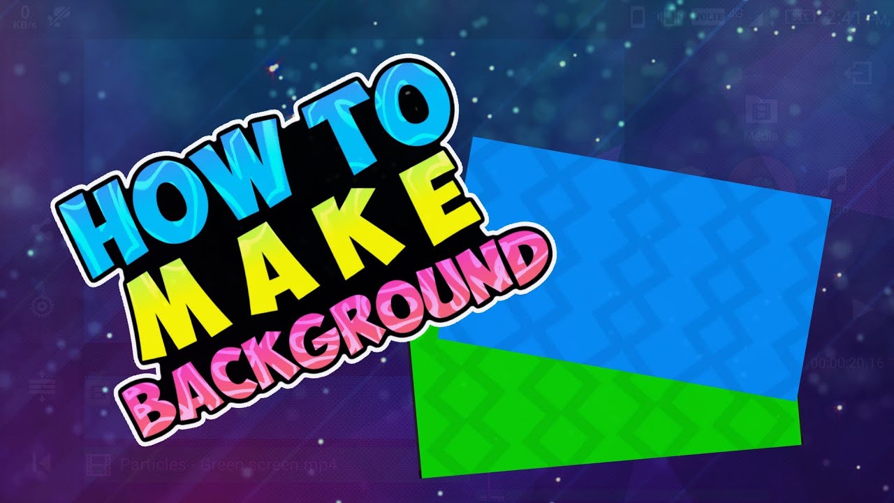 Tutorial How To Make Your Own Background For Intro And Outro First