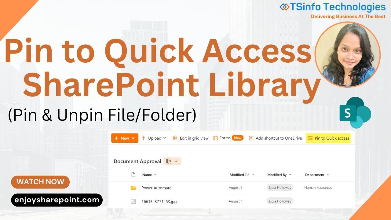 Pin To Quick Access In Sharepoint Document Library Pin Unpin File