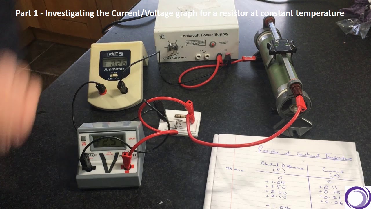 Current Voltage Graphs Required Practical Youtube