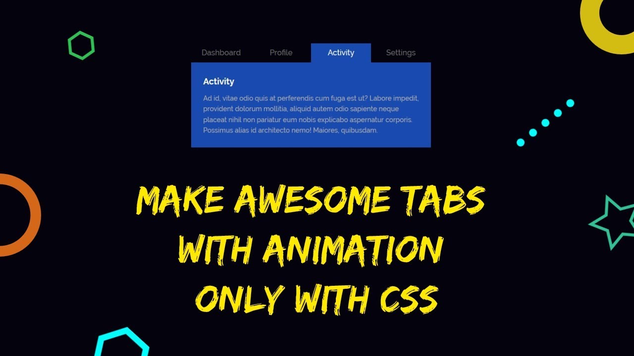 Tabs Css Only Flexcode Youtube