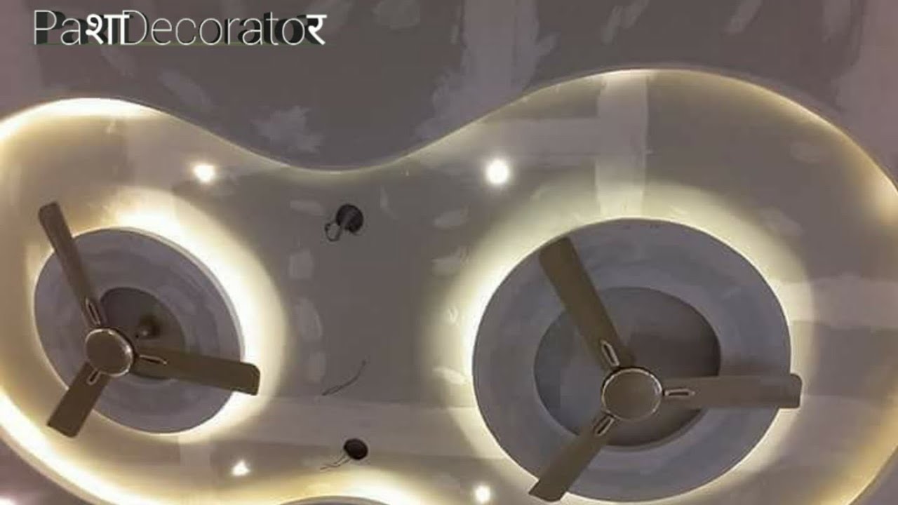 False Ceiling Design For Hall With Two Fans Homeminimalisite
