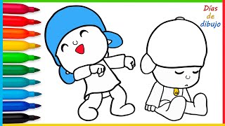 Colorea A Pocoyó Feliz Vs Pocoyó Triste Dib Doovi