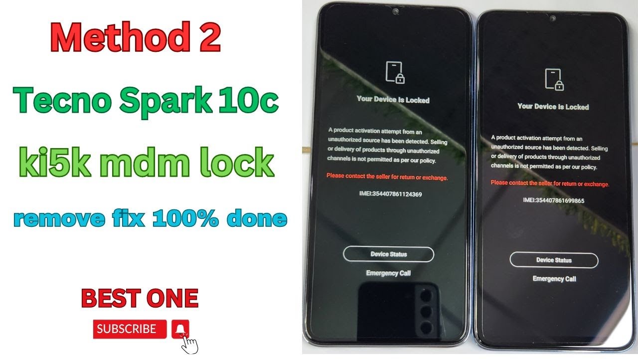 Method 2 Tecno Spark 10c Ki5k Mdm Lock Your Device Locked Remove Fix