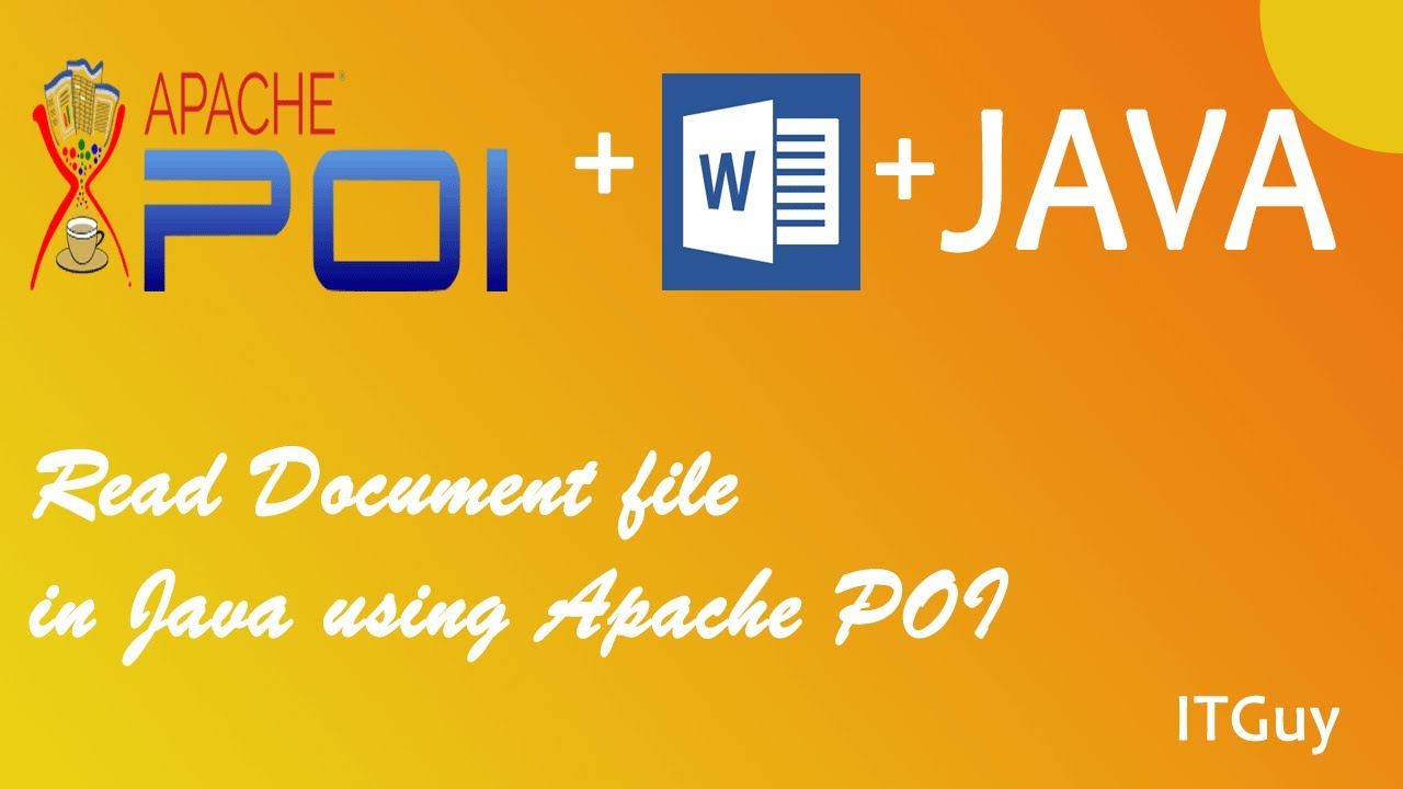 Java Tutorial Apache Poi Library Lets Compete Youtube