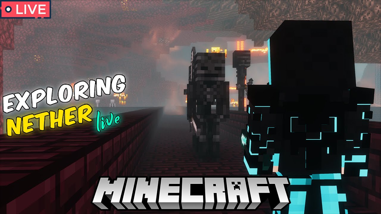 Exploring Nether In Minecraft Survival Minecraft Live Among Us