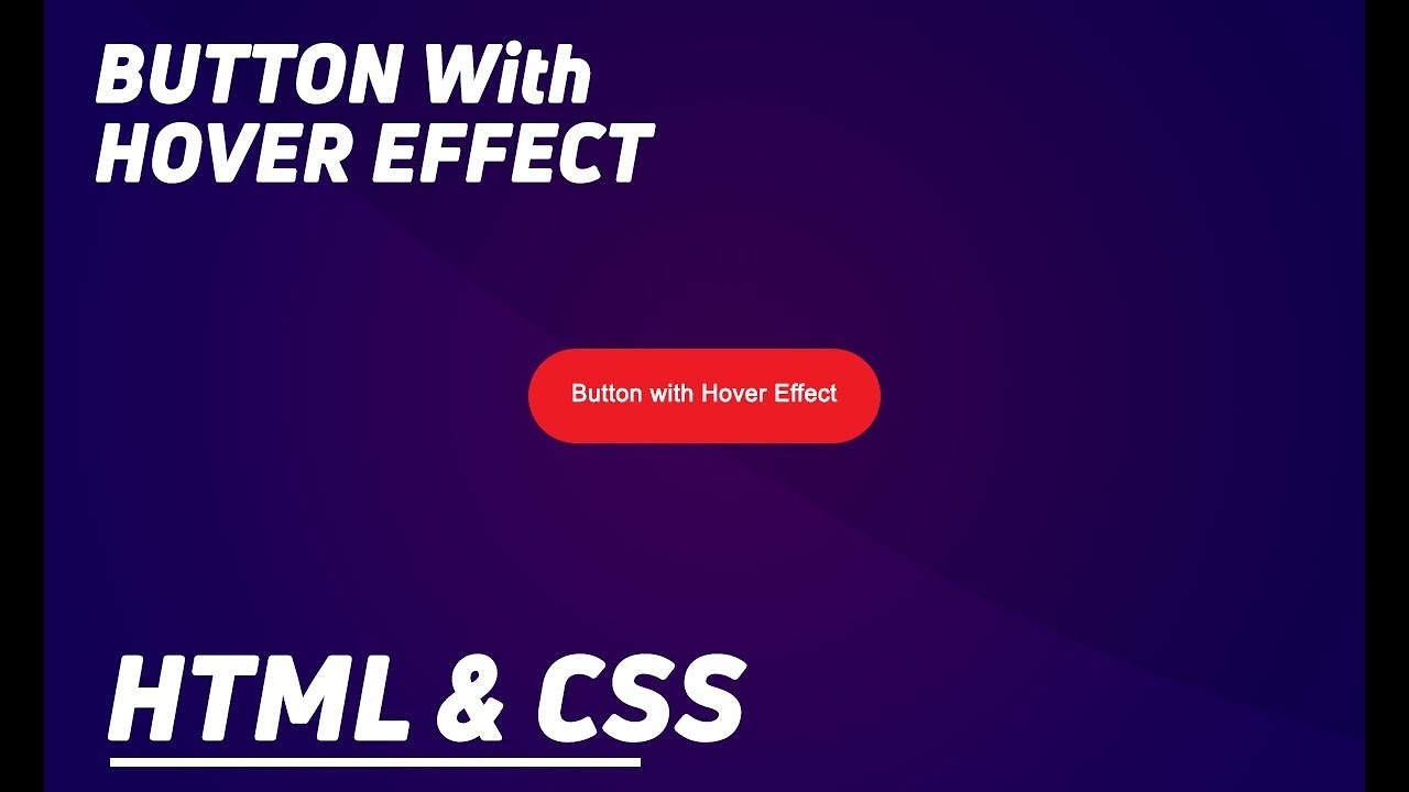 Button With Hover Effect Html Css Tutorial Youtube