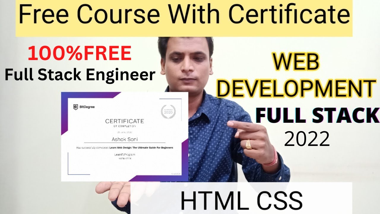 Web Development Free Course With Certificate Html Css Javascript