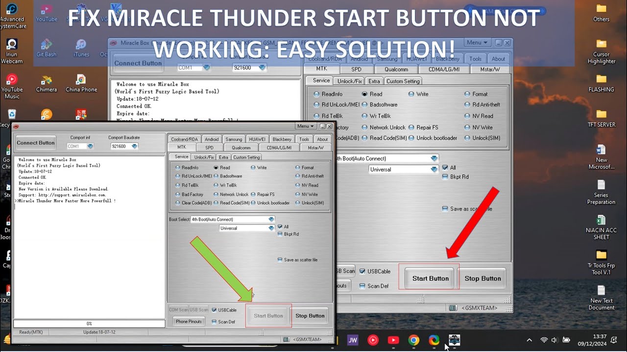 Fix Miracle Thunder Start Button Not Working Easy Solution Youtube