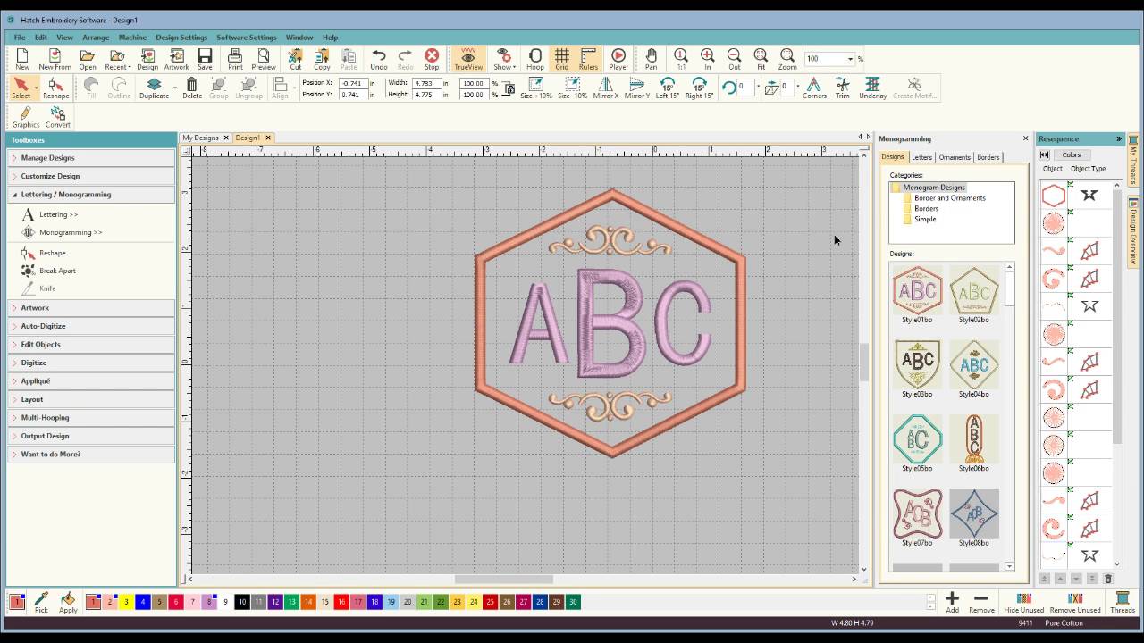 Saturday Digitizing With Sue Wilcom Hatch Episode 3 Monograms Youtube