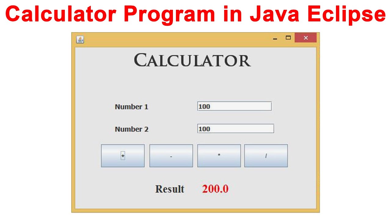 Simple Calculator Java Eclipse At Randy Eubanks Blog