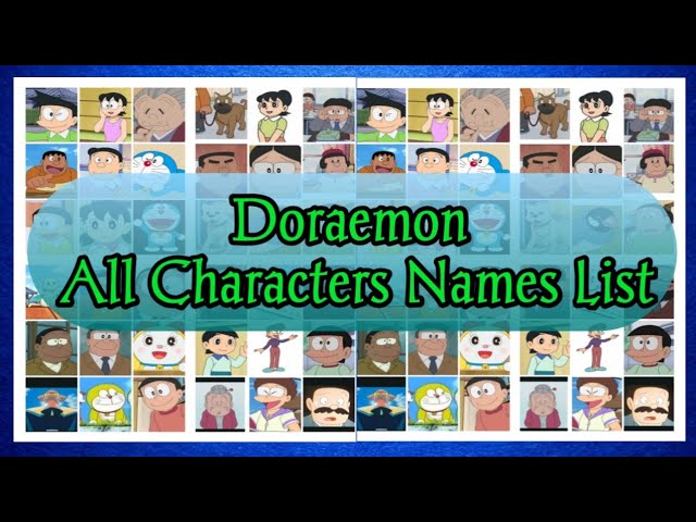 Doraemon Main Characters Images And Names List Infoupdate Org