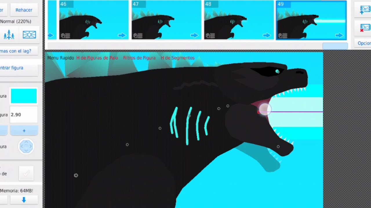 Godzilla Tutorial Stick Nodes Animation Roar Atomic Breath