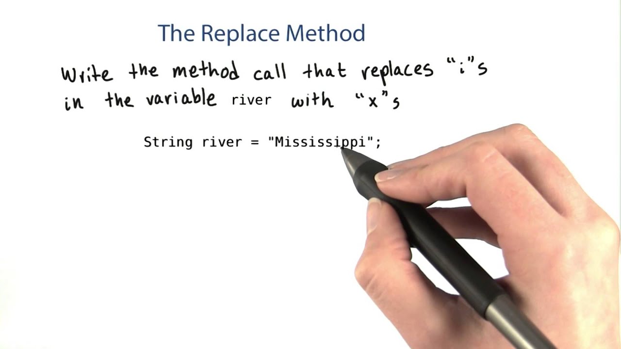 The Replace Method Intro To Java Programming Youtube