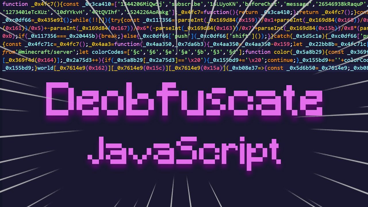 Deobfuscating Js Code Live Read Description Youtube