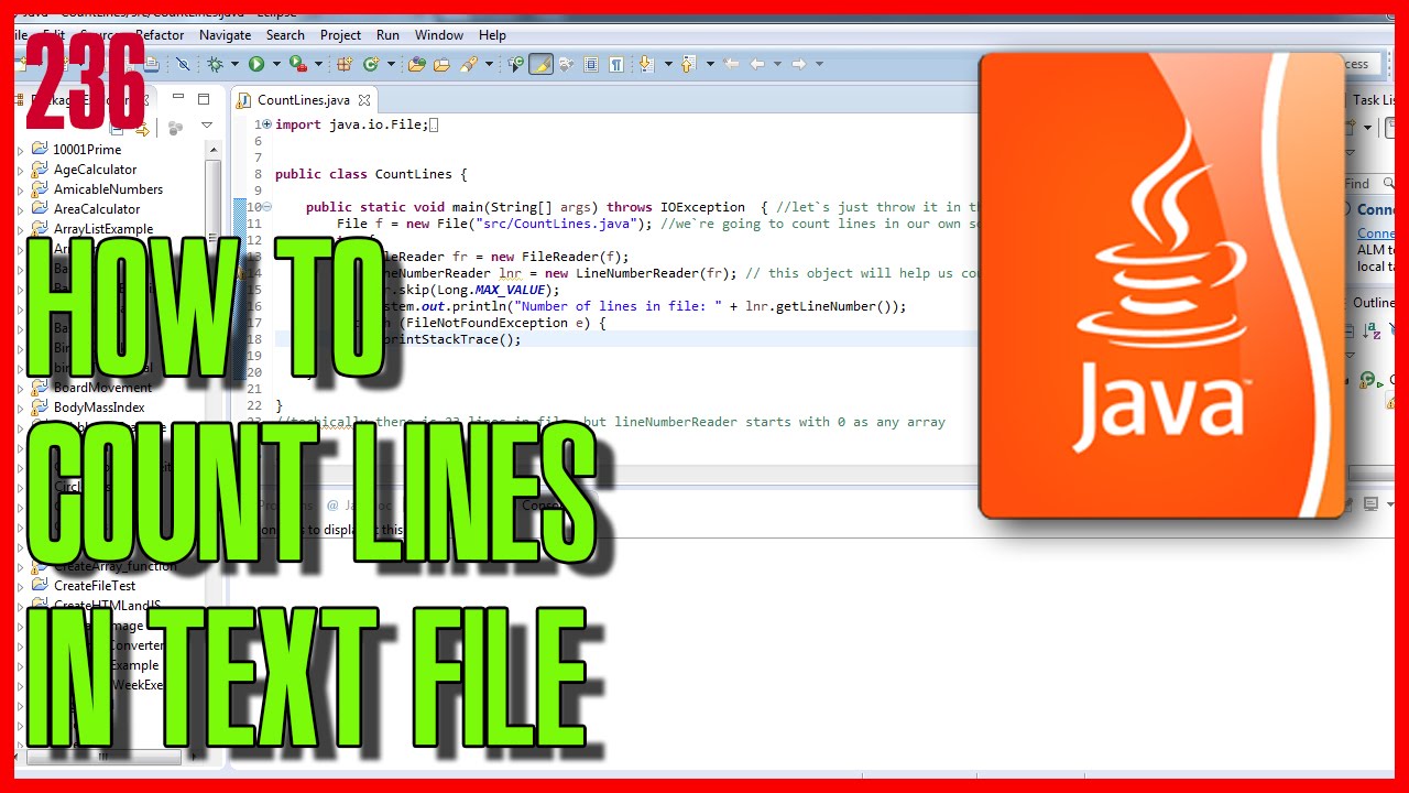 Java How To Count Lines In Text File Youtube