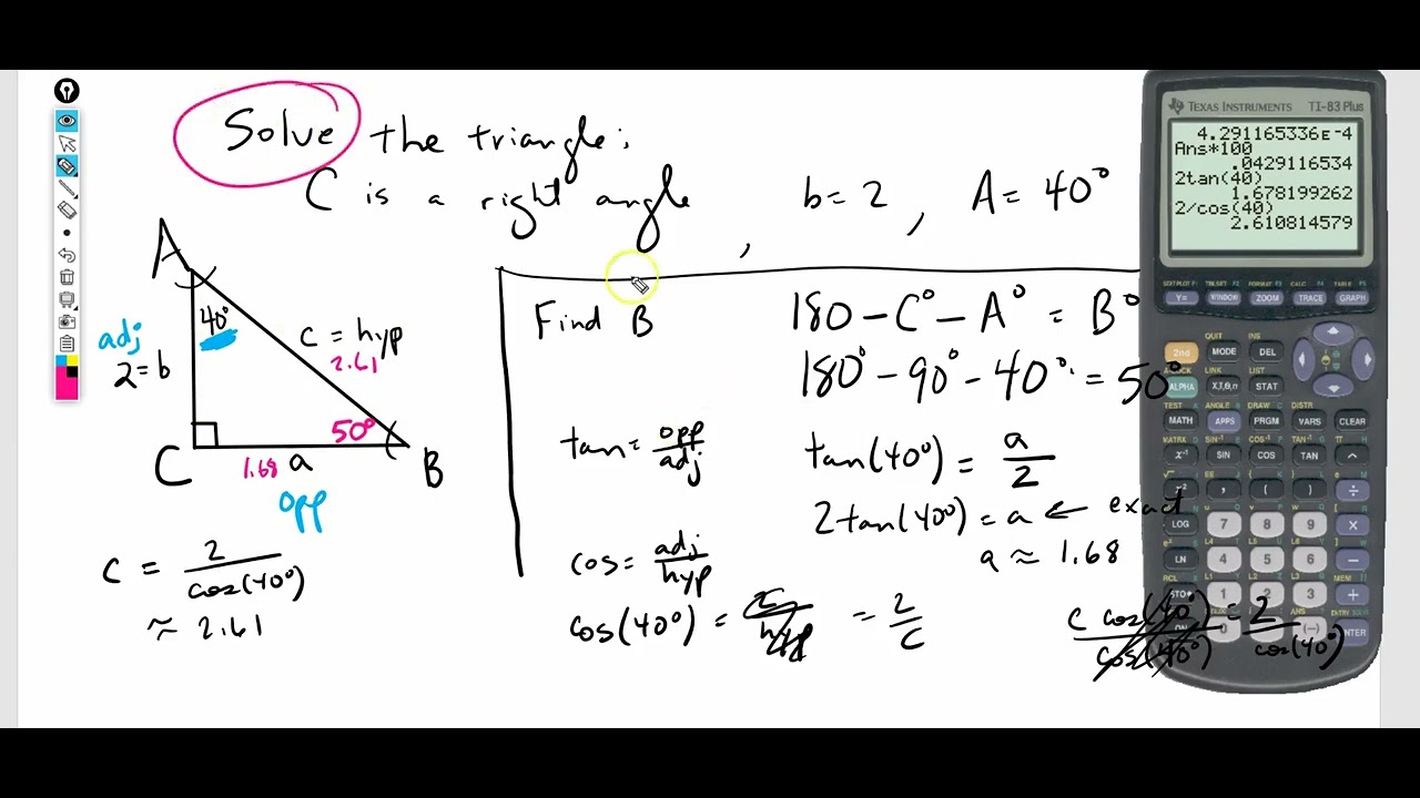 Solving Right Triangles Youtube