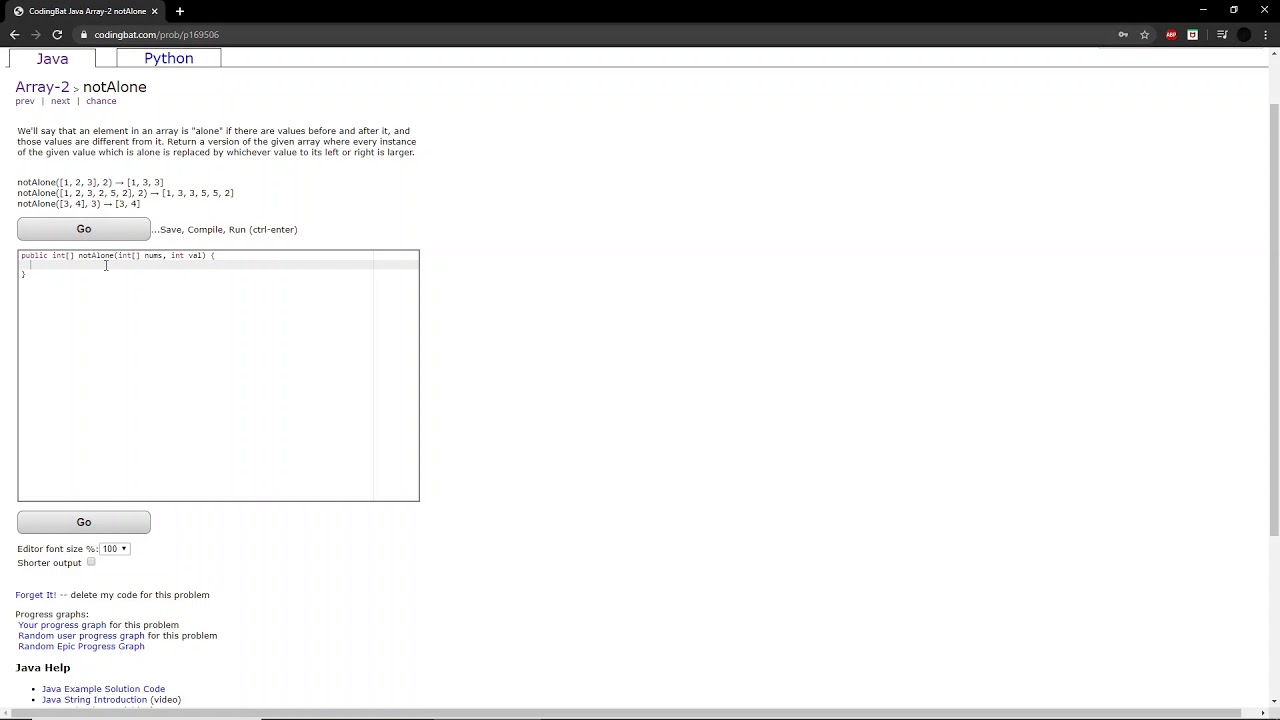 Array 2 Notalone Java Tutorial Codingbat Youtube