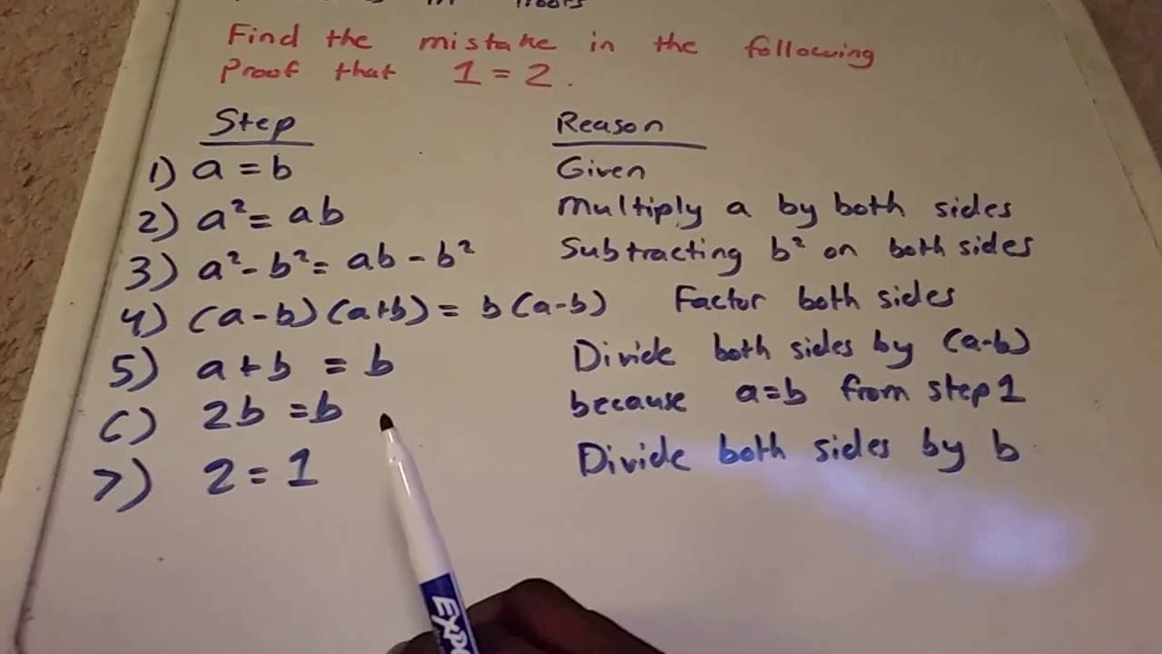 Mistakes In Proofs Youtube