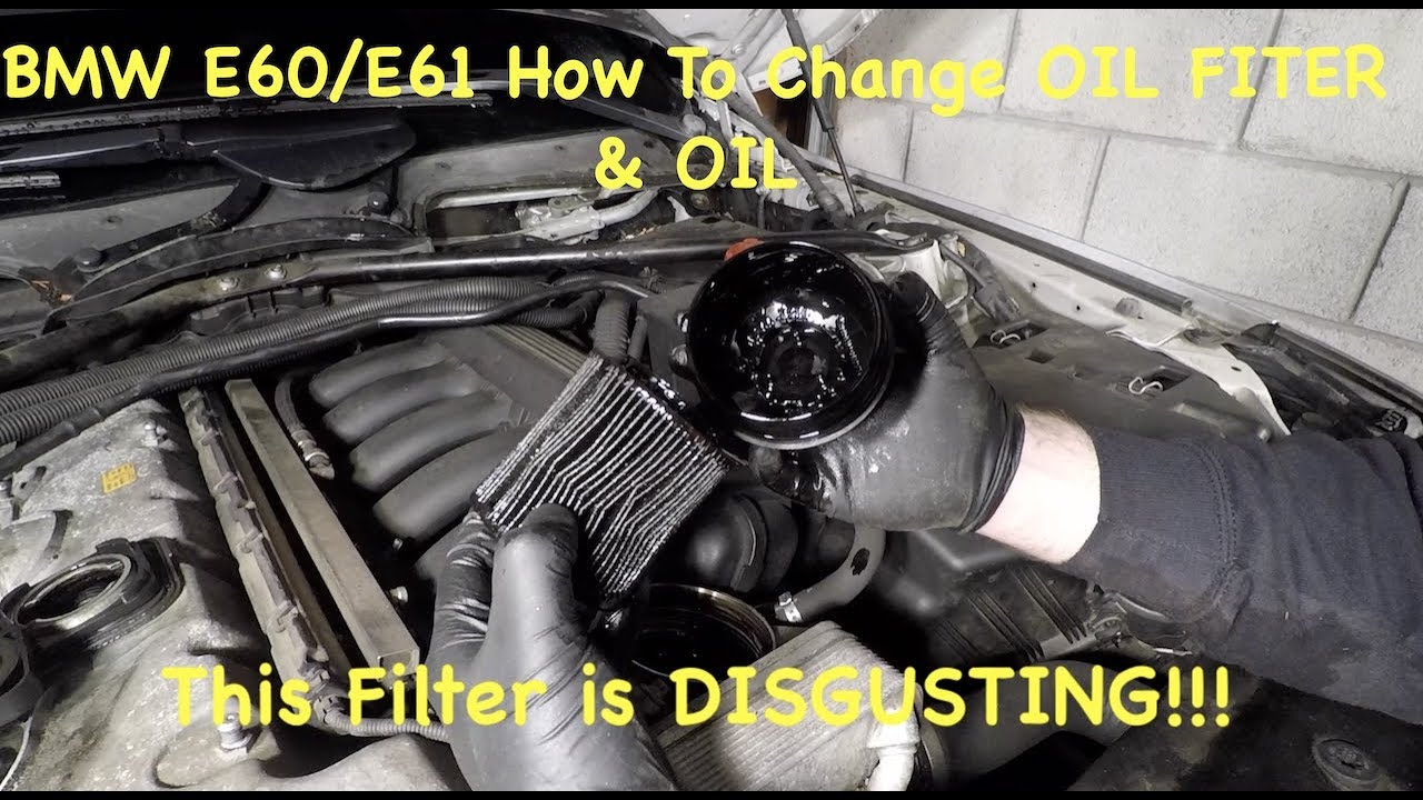 Bmw E60 N52 How To Change Oil Filter Oil Youtube