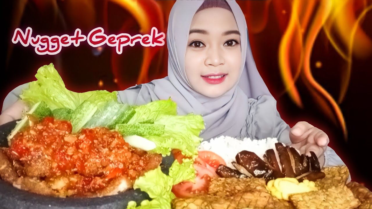 Nugget Viral Mukbang Nugget Geprek Full Cabe Youtube