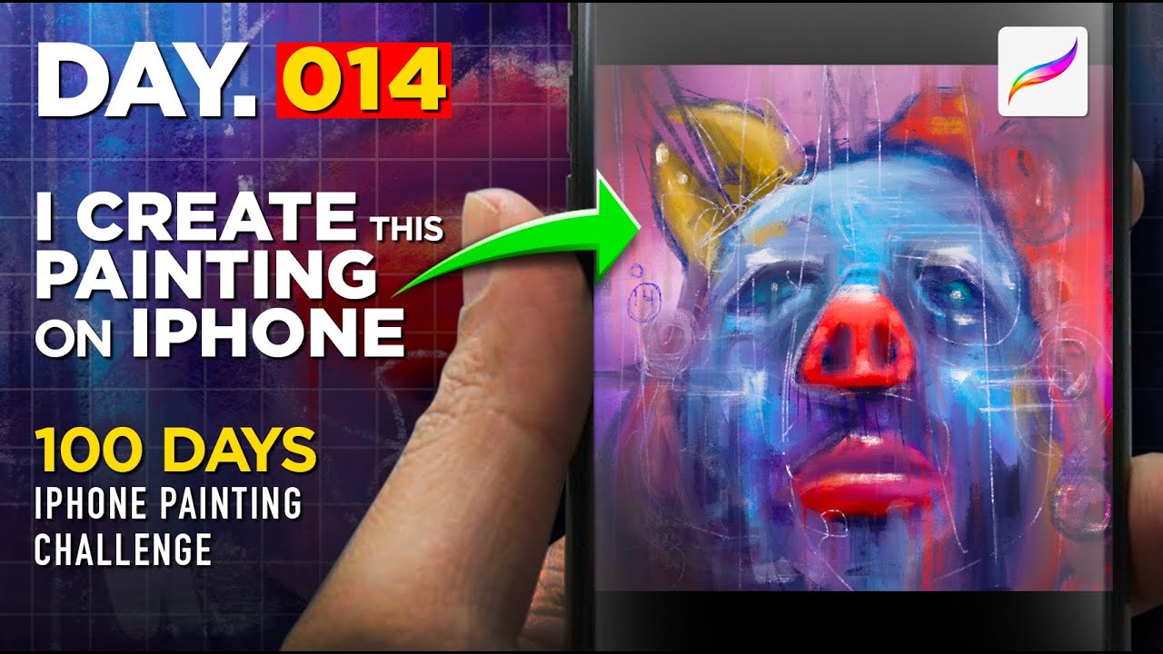 Procreate Painting On Iphone Day 014 Youtube