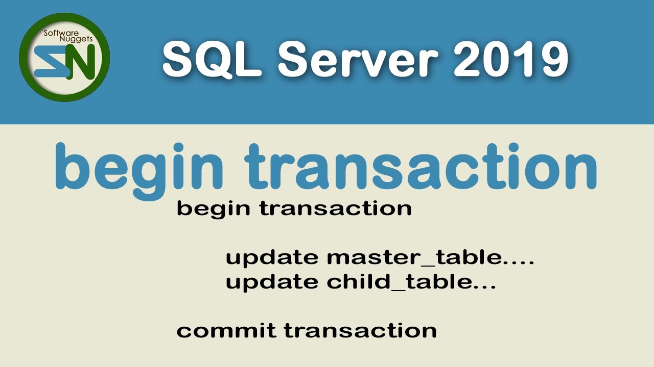 How To Implement Transactions Commit Rollback Using Sql Server