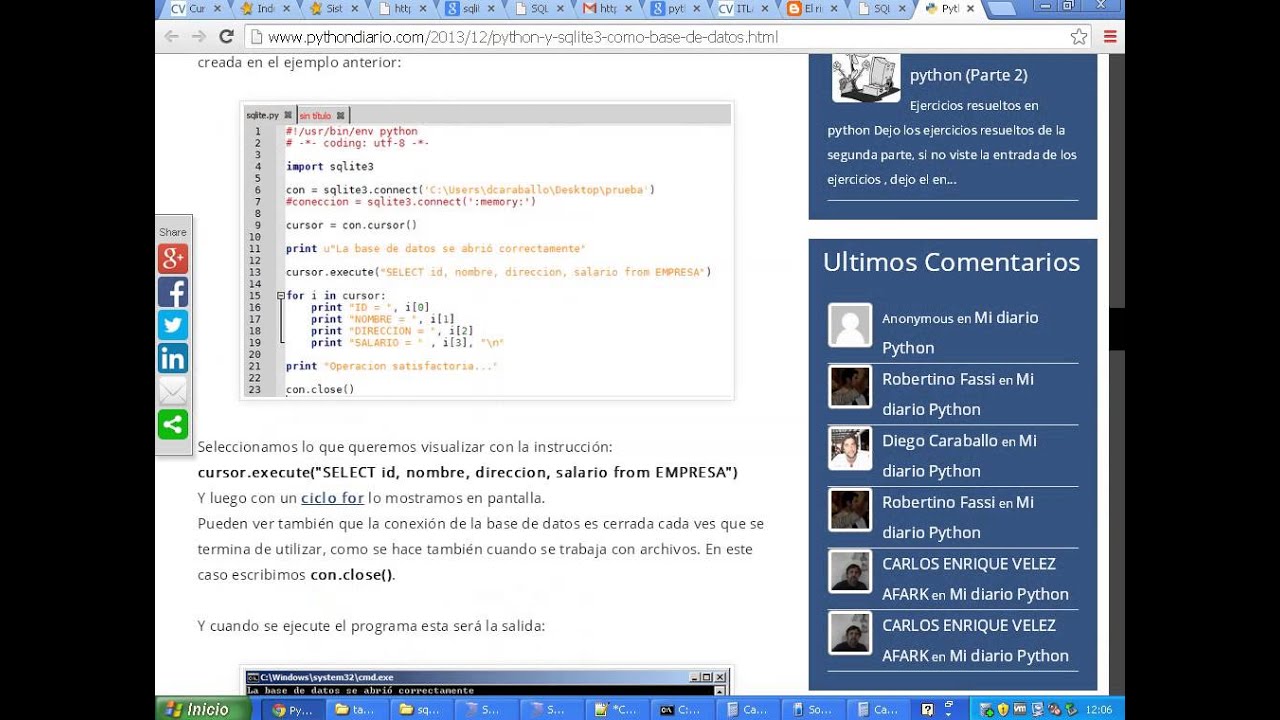 Sqlite Con Python Youtube