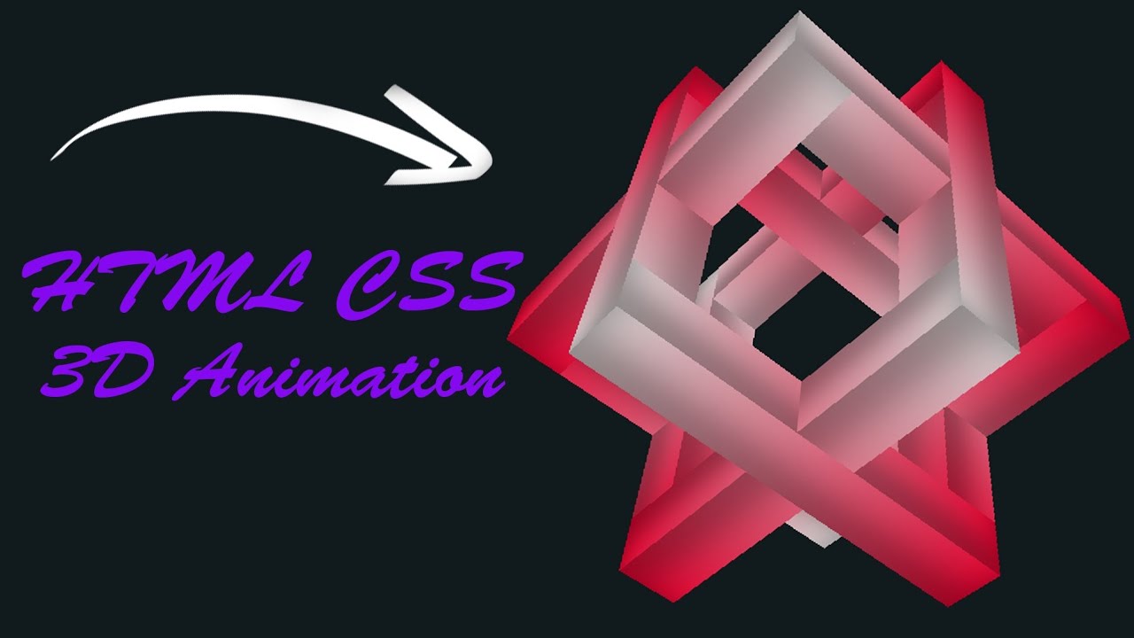 Amazing 3d Animation Using Html Css Pure Css Pinkweb0 Youtube