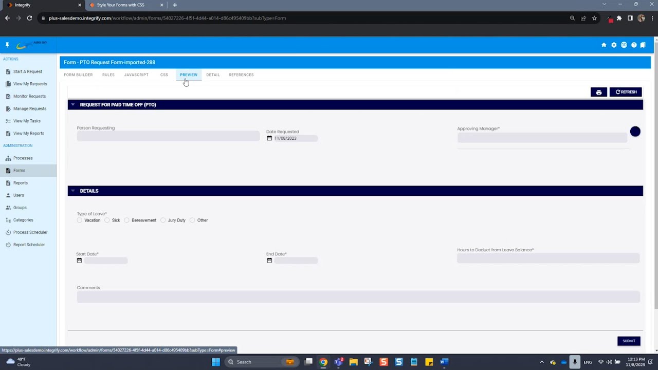 Using The Css Form Templates