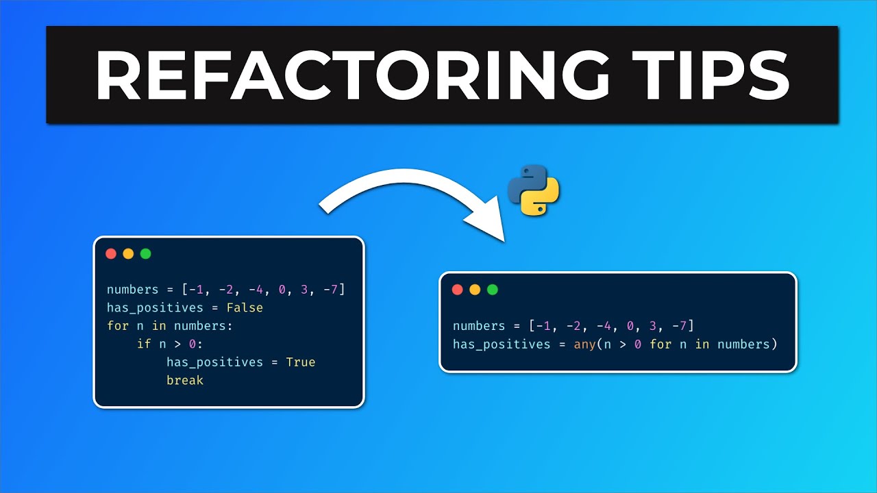 Quick Python Refactoring Tips Youtube